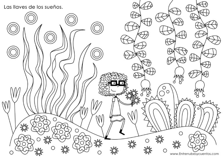 Adele para colorear - Entre nubes y cuentos